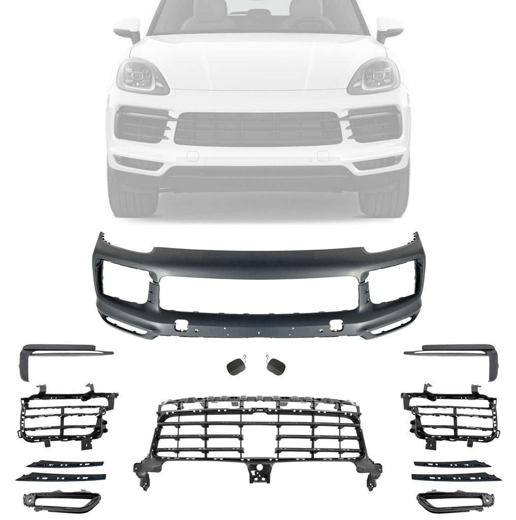 Porsche Cayenne 2019+ ACC Front Bumper Kit 9Y0807217BG2X – German Auto Body Parts | Gab Parts